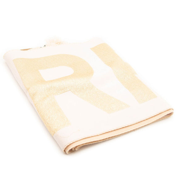 NEW Burberry Metallic Logo Jacquard Wool Blend Football Scarf ...