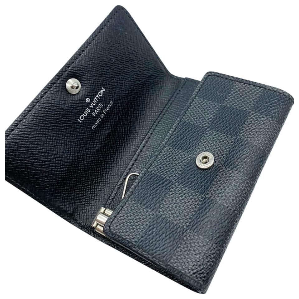 Louis Vuitton Black Damier Graphite Multicles 6 Key Holder Wallet ...