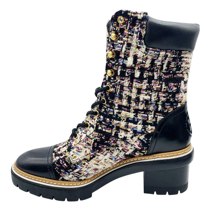 Tory Burch Black Miller Tweed Boots/Booties - MyDesignerly
